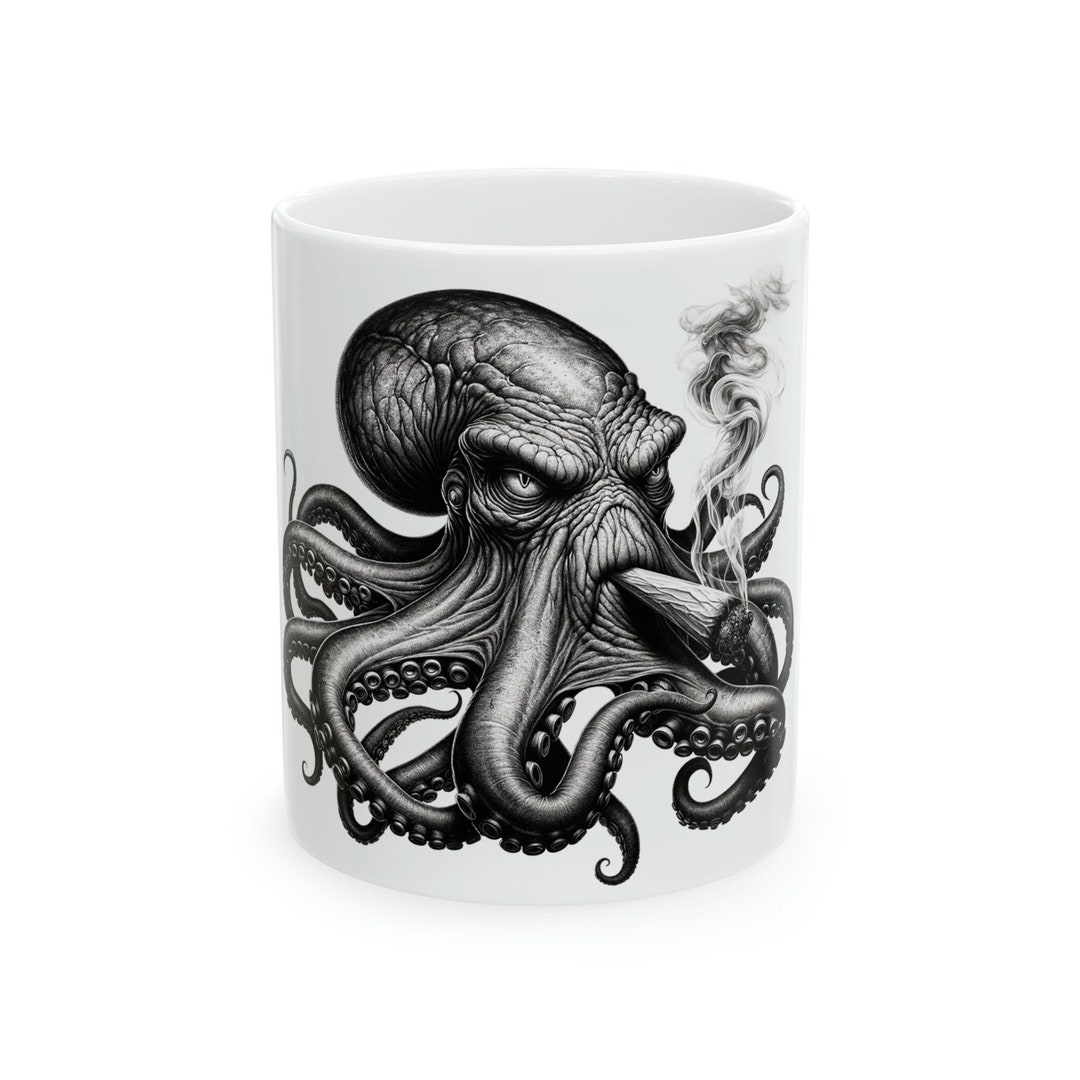 OCTOPUS WEED Themed Coffee Mugs Perfect Gift for Smokers, Stoners ...