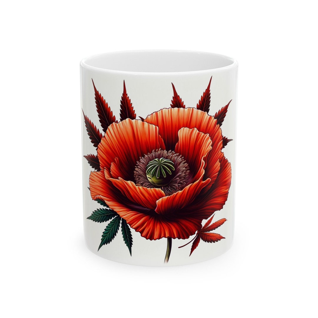POPPY WEED FLOWER Weed Coffee Mugs 11oz Perfect Gift for Smokers ...