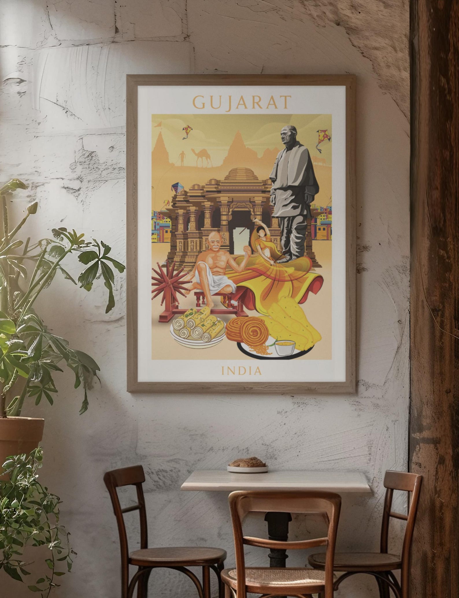 Gujarat the Land of Vibrance Poster Iconic Landmarks & Culture Stunning ...