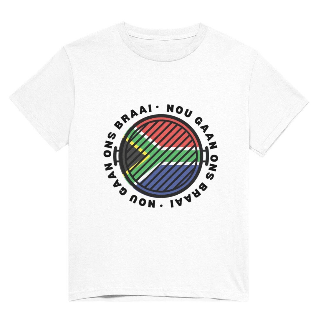 South African Funny Slogan Heavyweight Crewneck T-shirt Afrikaans Braai ...
