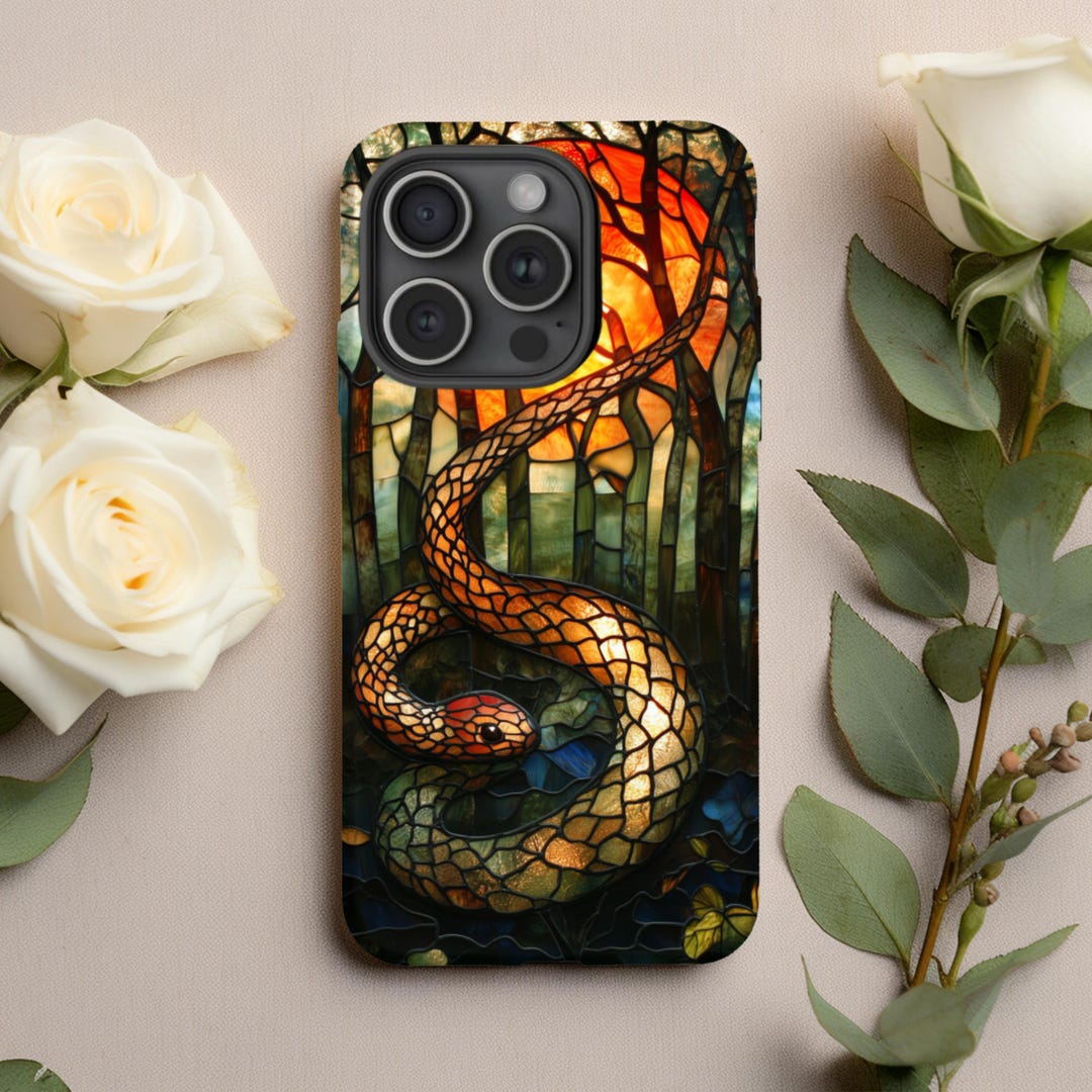 Snake Phone Case |stained Glass Snake Phone Case|magsafe iPhone 16 15 ...
