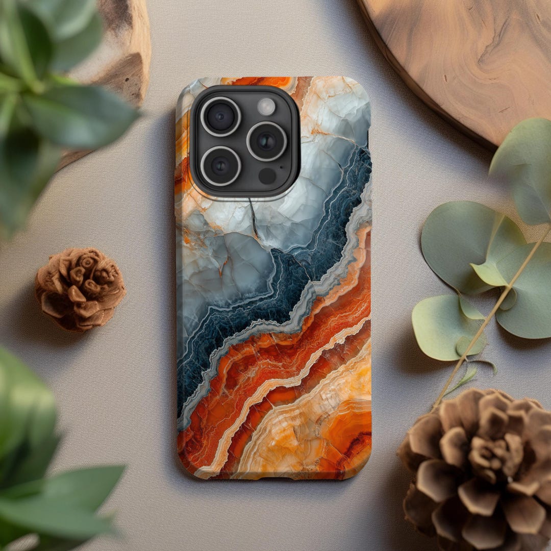 Swirl iPhone 16 Case | Jasper Design Orange Blue Phone Case|magsafe ...