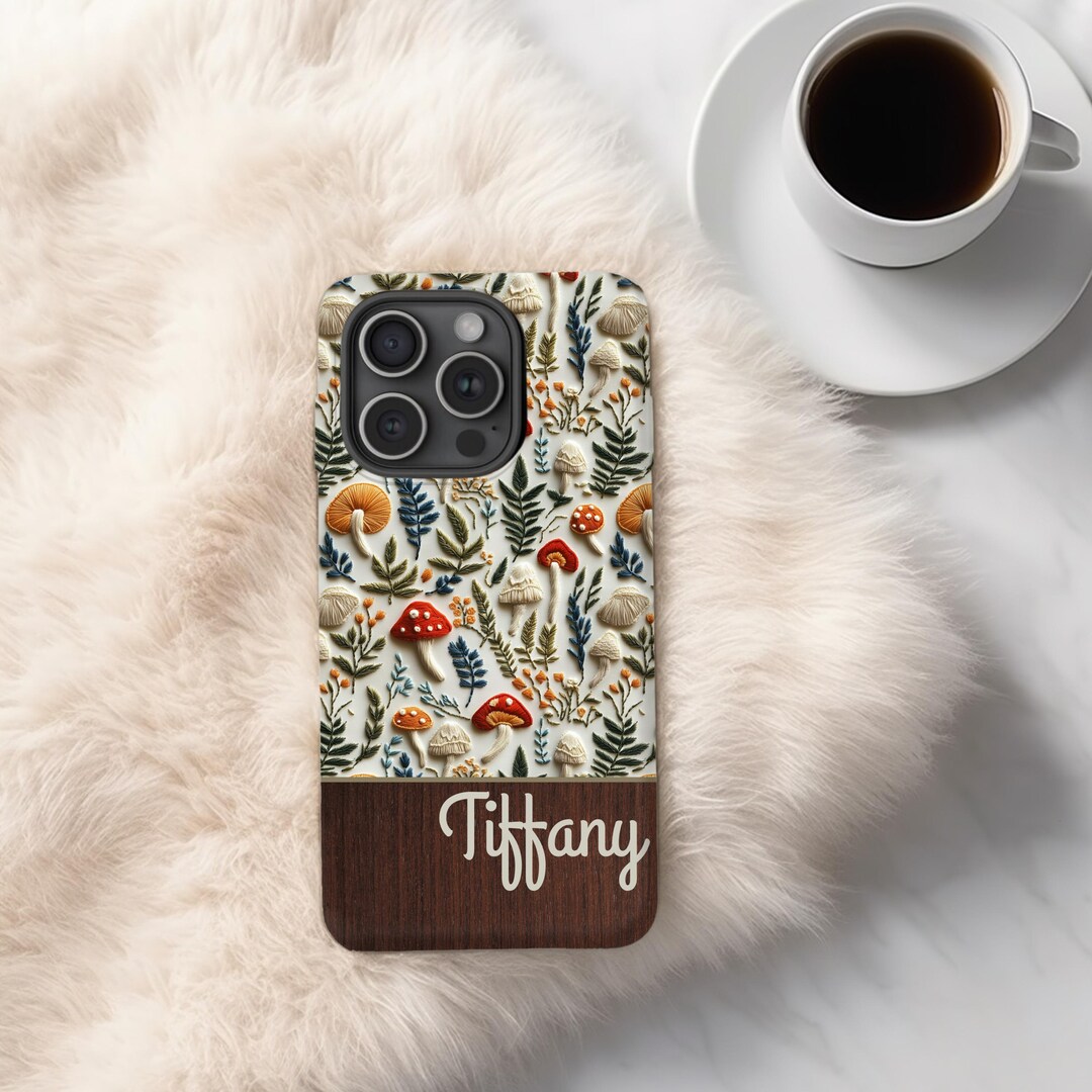 Custom Mushroom Phone Case|cottagecore Nature Magsafe iPhone 16 15 14 ...