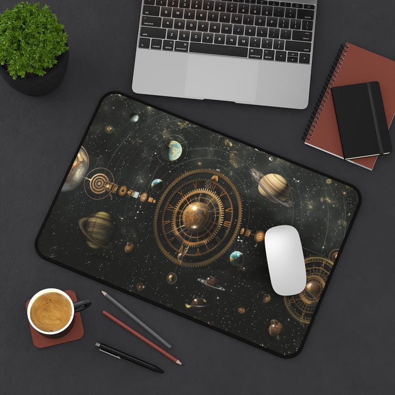 Celestial Steampunk Desk Mat | XL Gaming Mousepad - Etsy