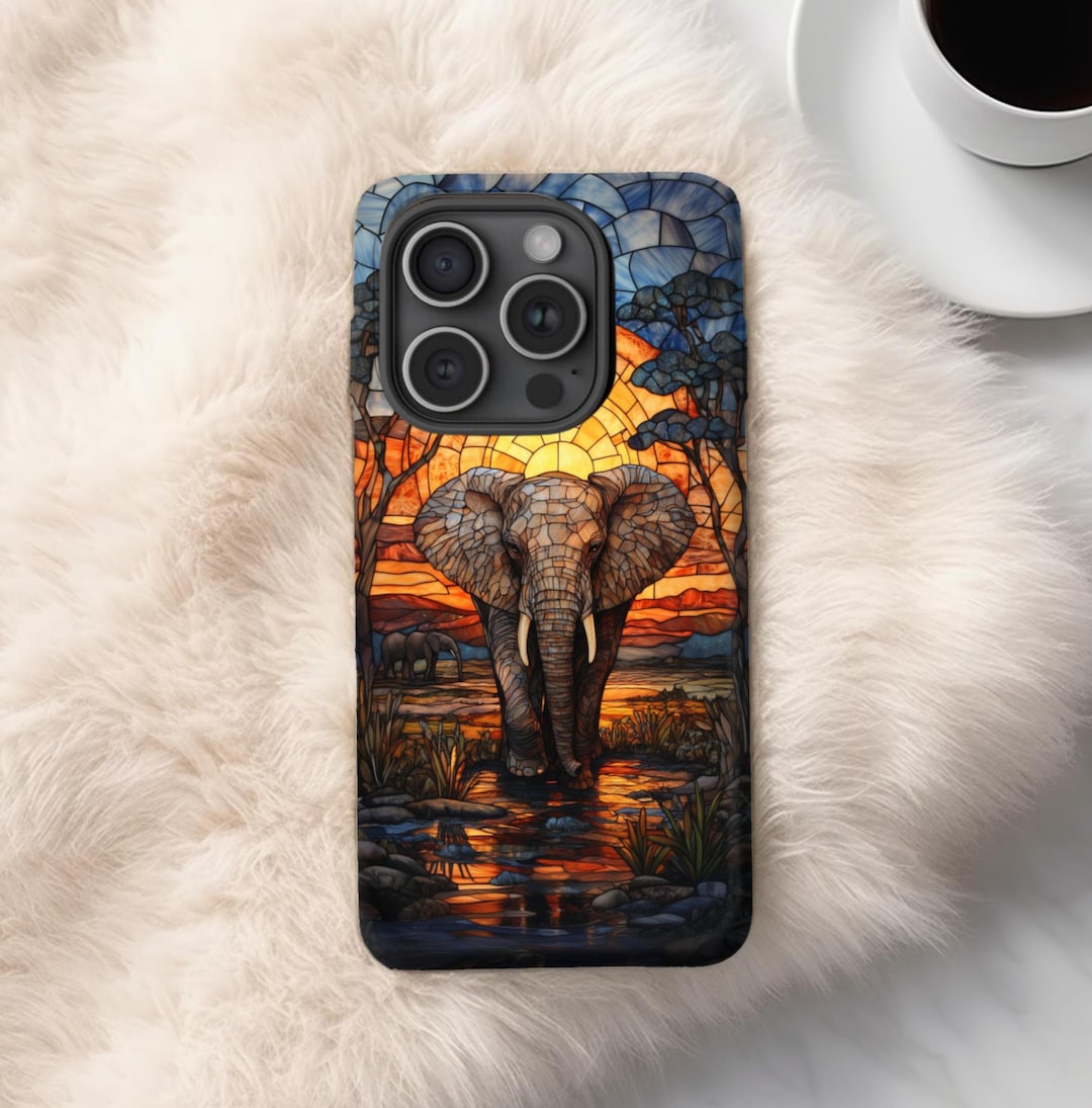 Elephant Phone Case |stained Glass Elephant Phone Case|magsafe iPhone ...