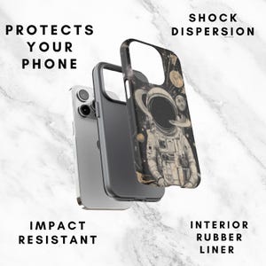 Space Collage Astronaut Phone Case | Celestial Black and White iPhone ...