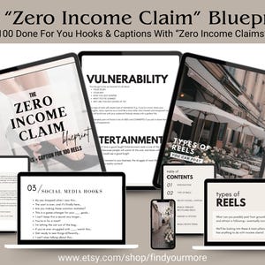 Zero Income Claim Blueprint | DFY Captions and Hooks | Done for You ...