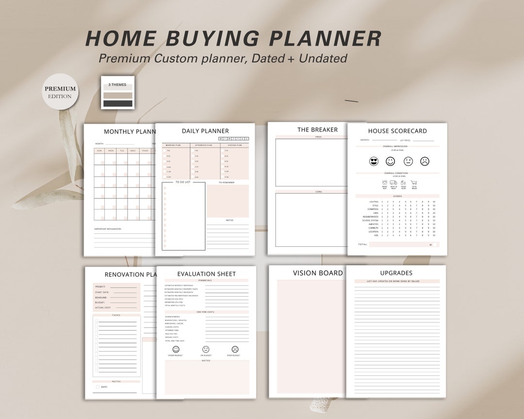 Home Buying Planner, House Hunting Organizer, Real Estate Checklist ...