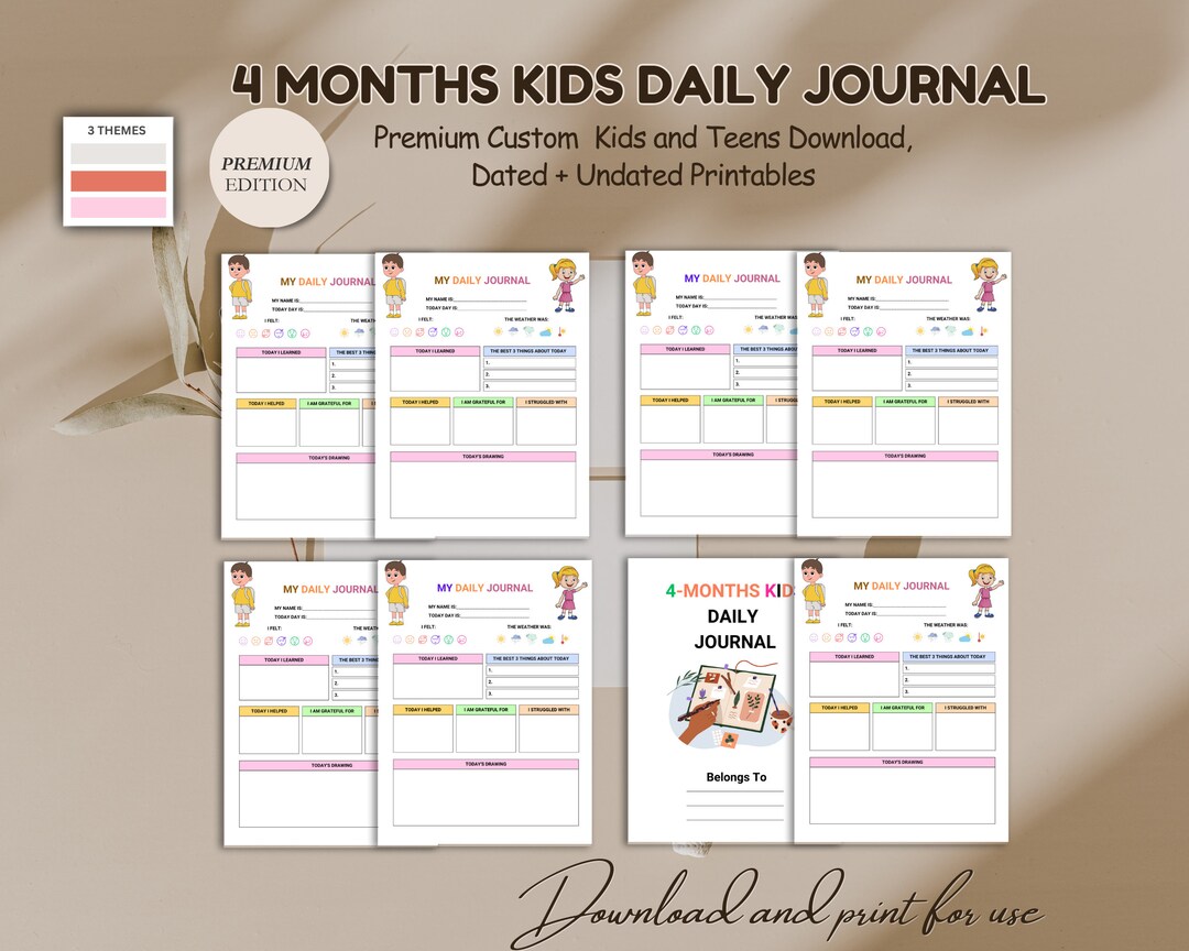 Baby's First Year Journal, 4-month Daily Tracker, Newborn Memory Book ...