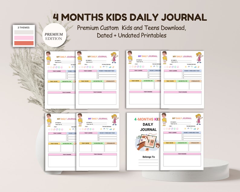 Baby's First Year Journal, 4-month Daily Tracker, Newborn Memory Book ...