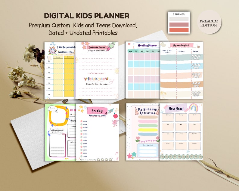 Digital Kids Planner, Daily Planner for Children, Homeschool ...