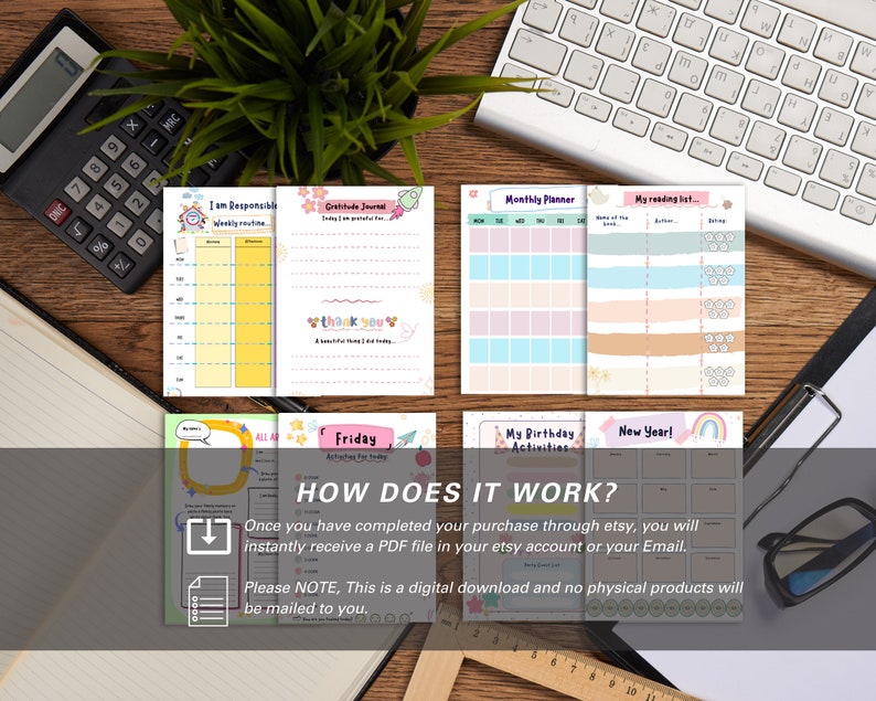 Digital Kids Planner, Daily Planner for Children, Homeschool ...