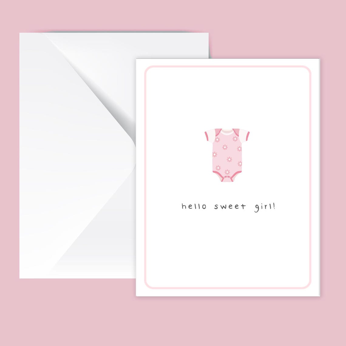Printable Notecards - Congratulations and Welcome Baby Girl - Unique ...