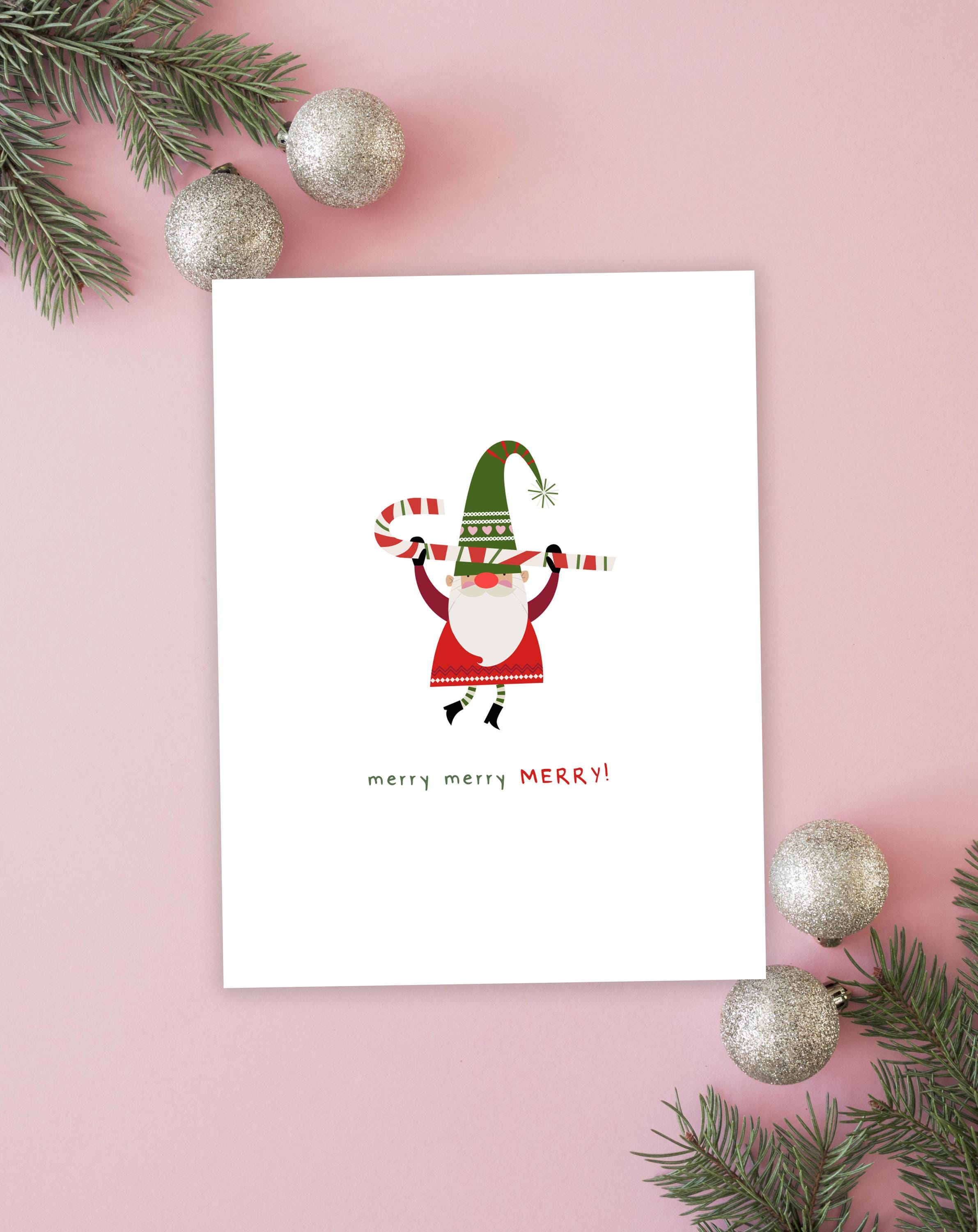 Printable Notecards - Santa Helper Elf - Unique, Custom, Original, Fun ...