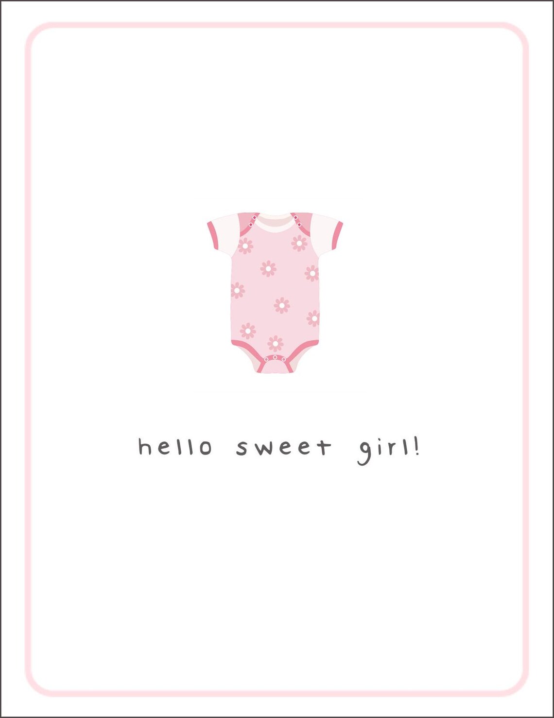 Printable Notecards - Congratulations and Welcome Baby Girl - Unique ...