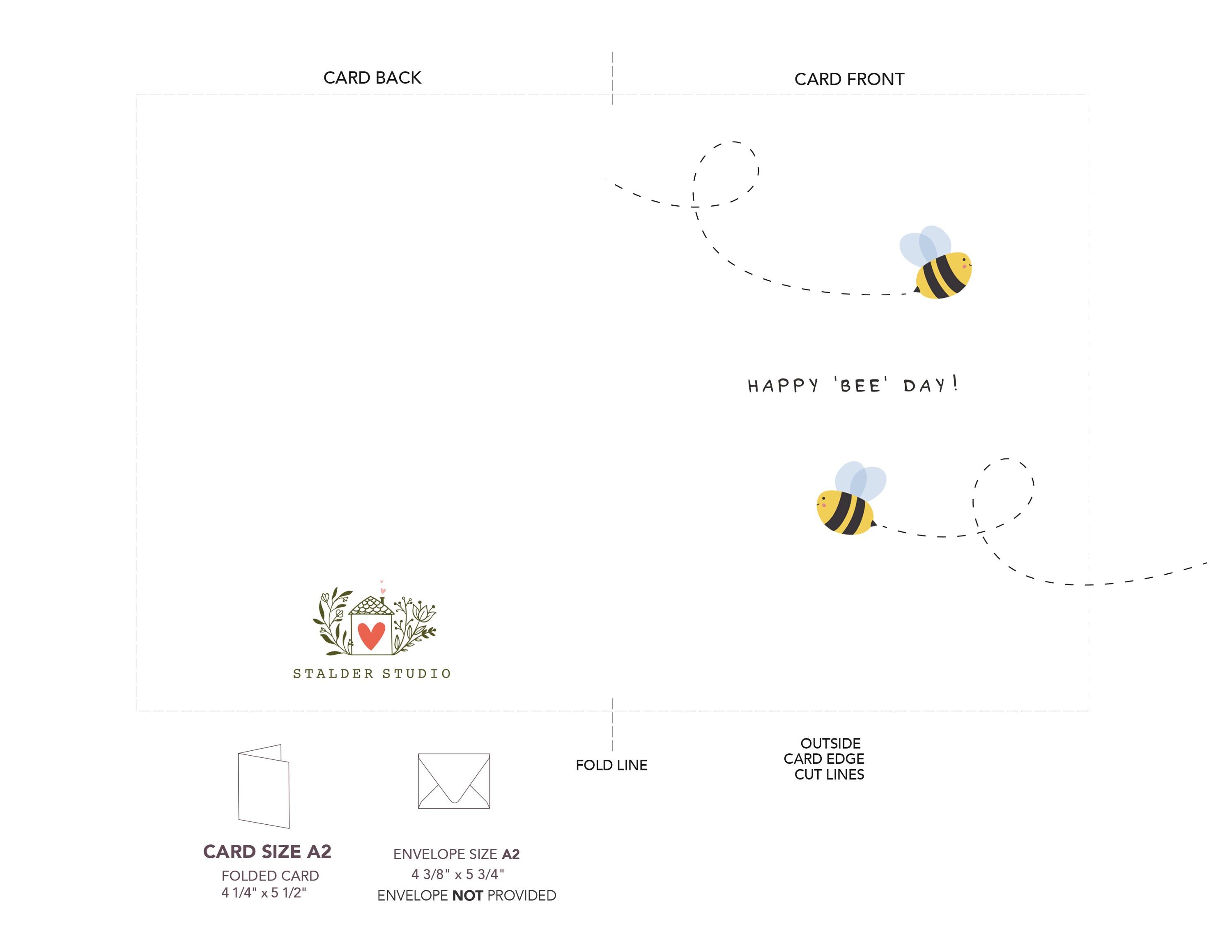 Printable Notecards - Happy B-day, Birthday Wishes Card, Original, Fun ...