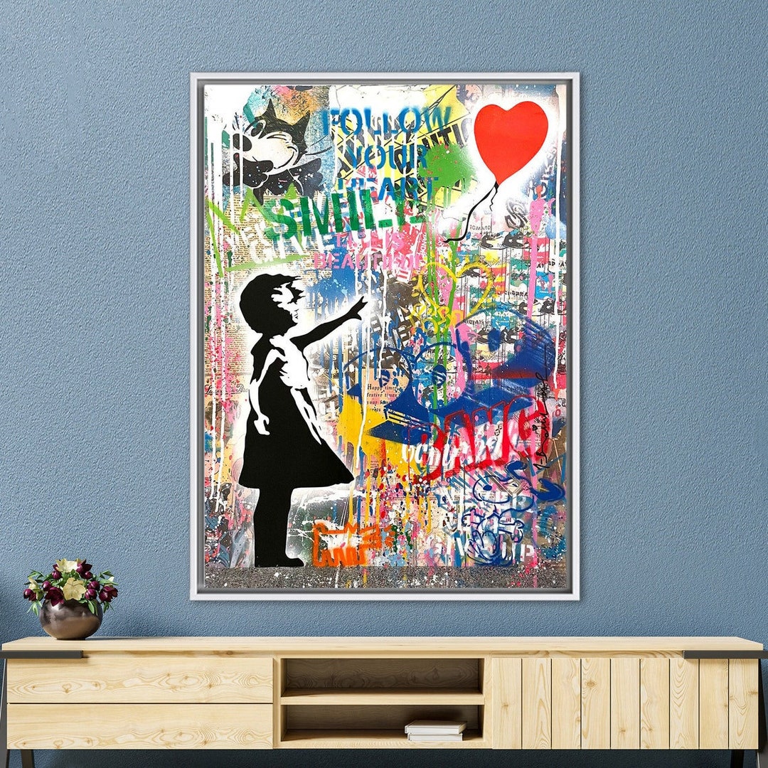 Banksy Balloon Girl Poster, Canvas Street Art,girl With Balloon, Banksy ...