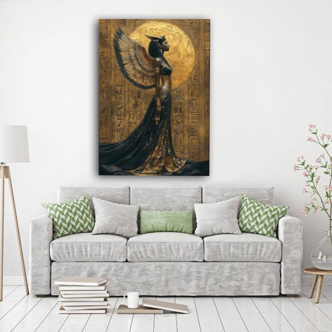 Bastet Poster Art Nouveau Print, Egyptian Goddess of War, Egyptian ...