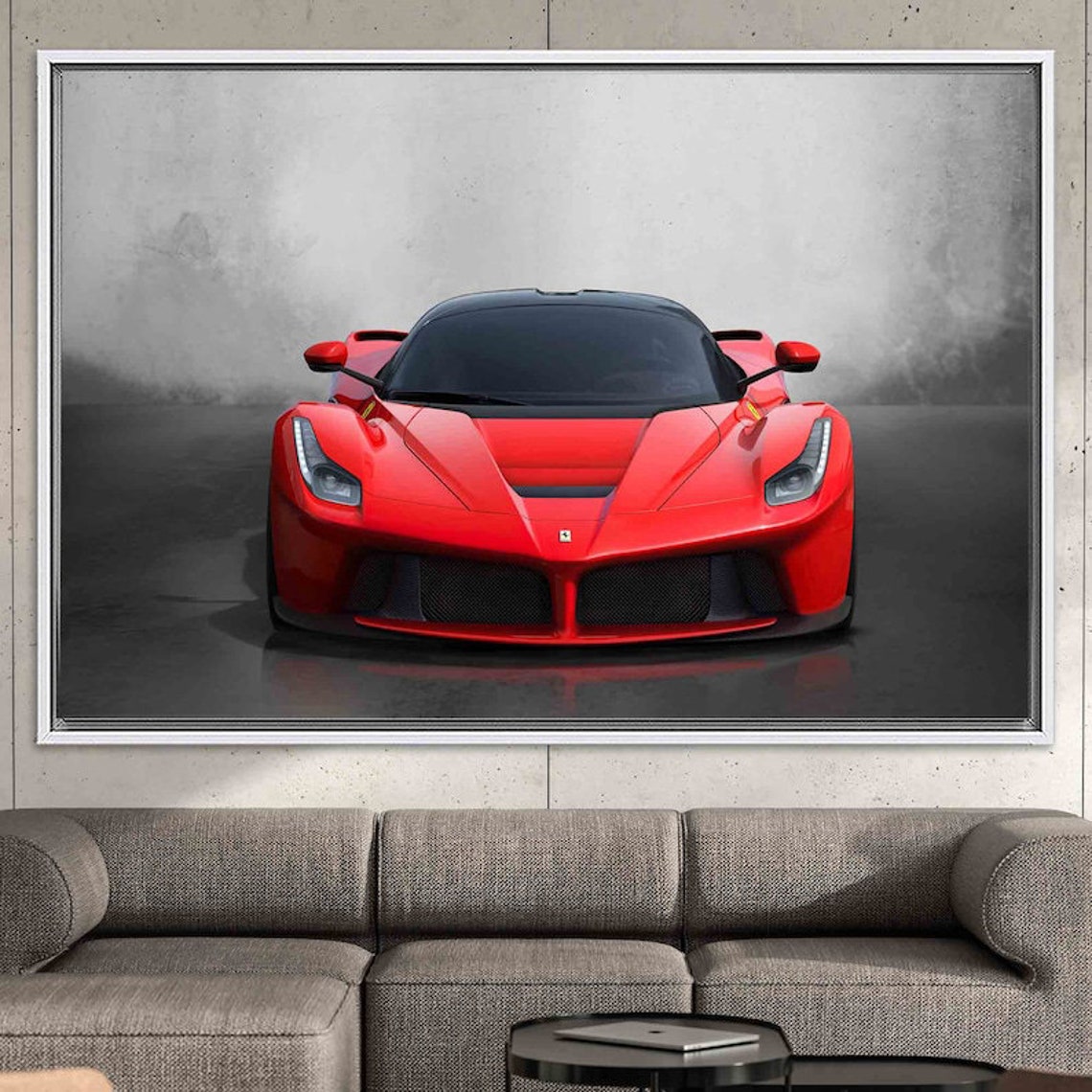 Ferrari Poster, Red Car Wall Art, Dream Car Wall Art, Canvas Wall Art ...