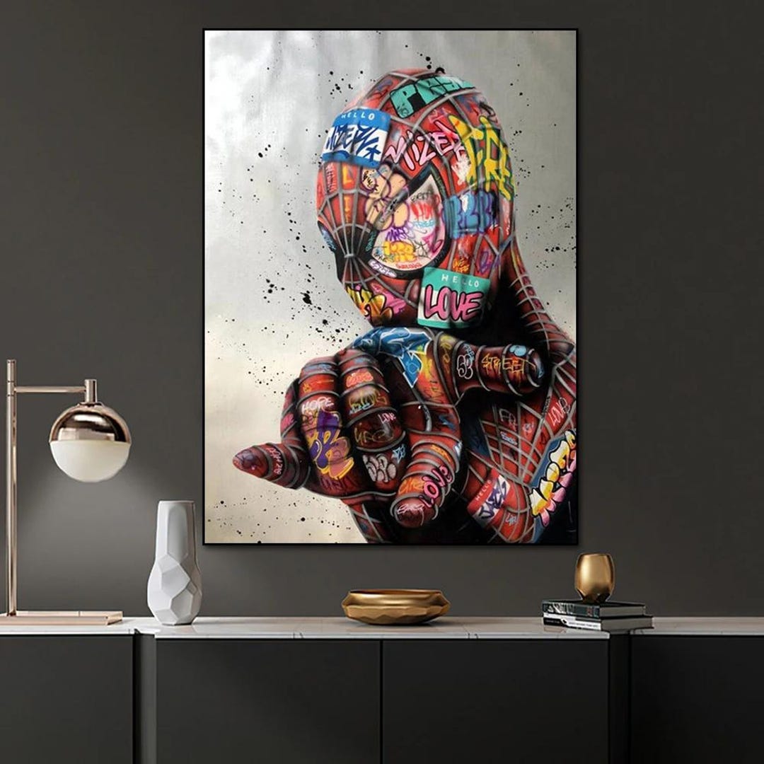 Spider Man Graffiti Print, Spider Man Decor, Spider Man Poster Art ...