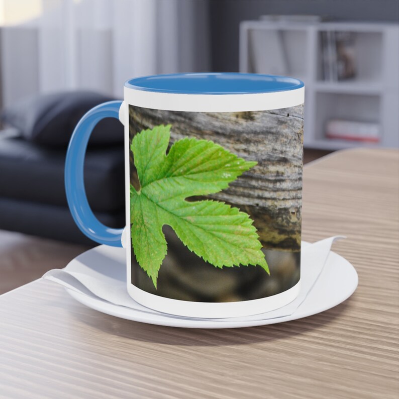 Leaf-on-stem Mug Two-tone Coffee Mug, 11oz - Etsy