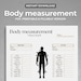 Body Measurement Tracker Man Printable for Fitness, Calisthenics ...