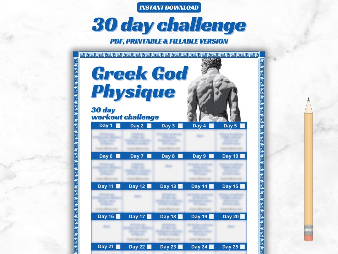 The Greek God Physique | 30 Day Workout/calisthenics Challenge ...