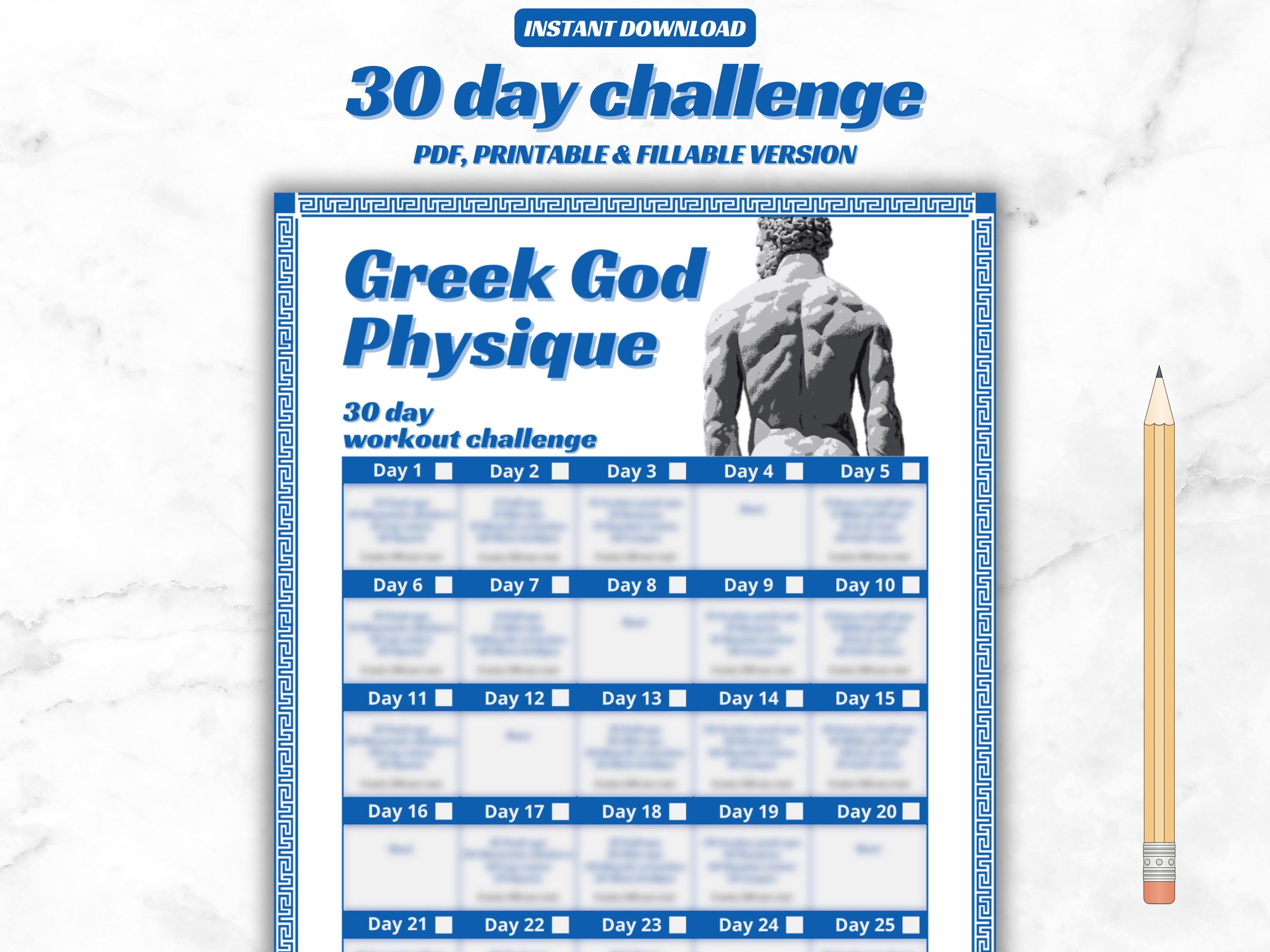The Greek God Physique | 30 Day Workout/calisthenics Challenge ...