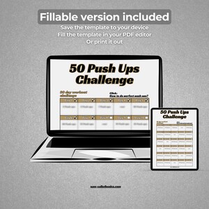How to Achieve 50 Push Ups | 30 Day Calisthenics Workout Challenge - Etsy