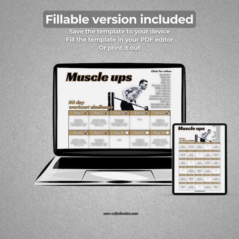 How to Muscle up | 30 Day Calisthenics Workout Challenge - Etsy