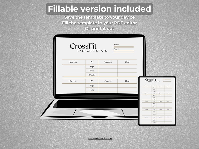 Crossfit Exercise Stats Tracker. Exercise Personal Record (PR) Tracker ...