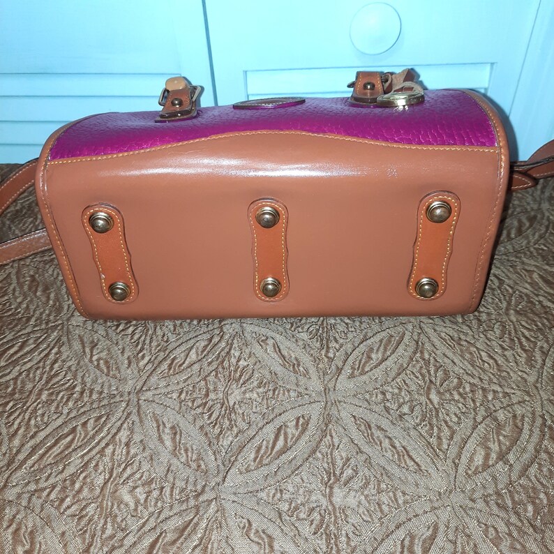 Vintage Hand Painted Dooney & Bourke Zip Top Satchel Crossbody Custom ...