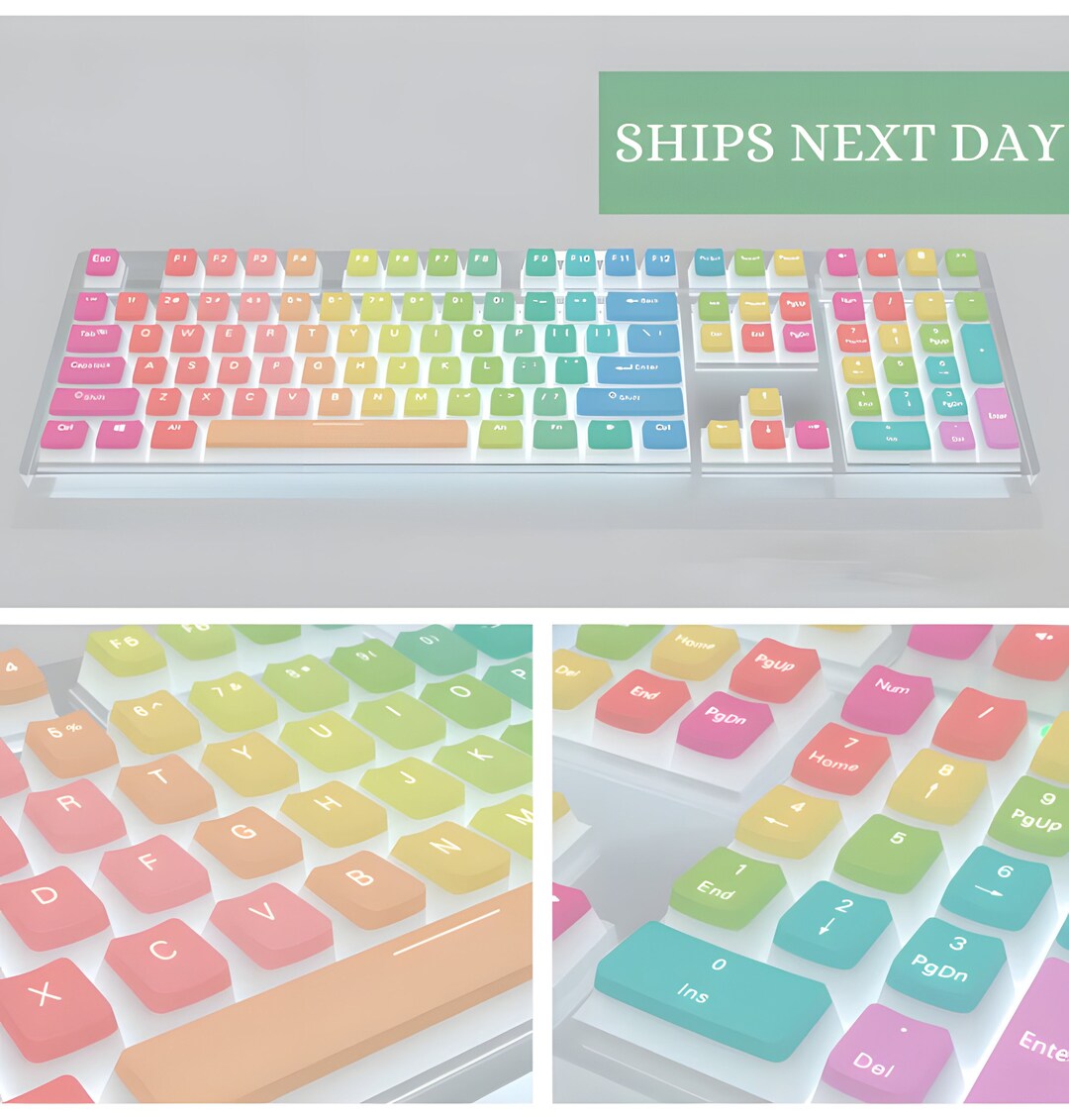 129pcs Double Shot Pudding-style Keycap Set, PBT Keycap, Pink Keycap ...