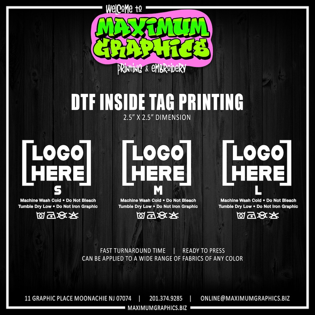 Custom DTF Size Tags / Labels | Tagless Clothing Label - Etsy