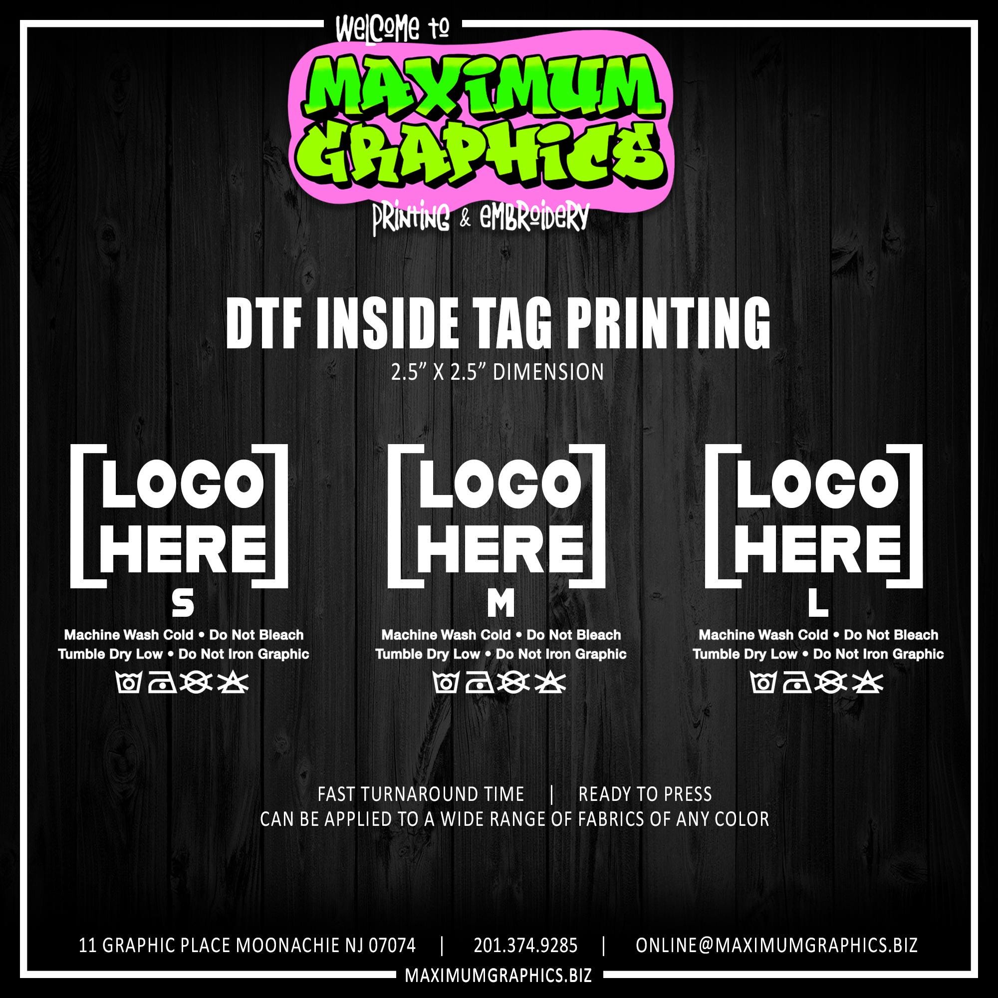 Custom DTF Size Tags / Labels | Tagless Clothing Label - Etsy