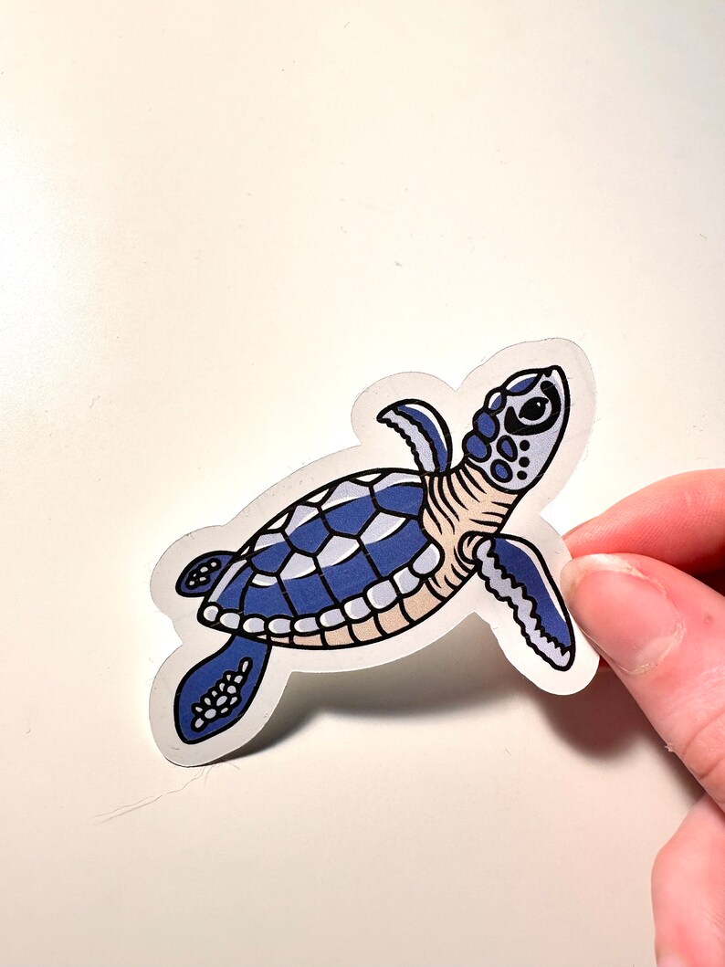 Sea Turtle Sticker Cute Ocean Animal Sticker Water Bottle Sticker ...