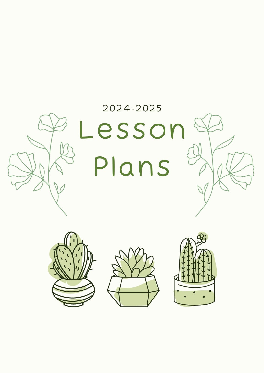 Lesson Plan Cover Digital Download - Etsy