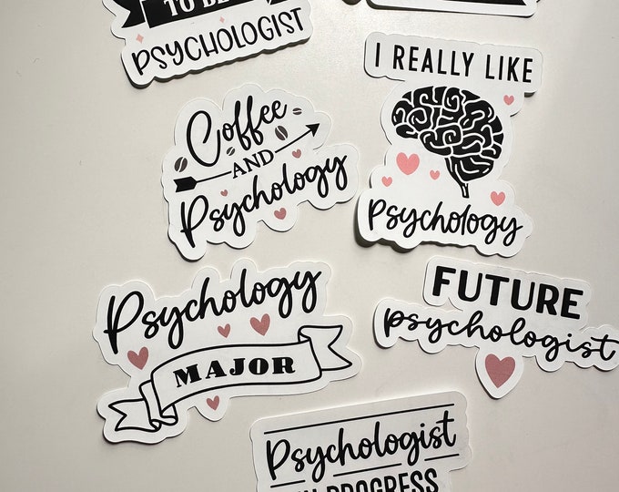 Psychology Printed STICKERS Set, Psychology Student Stickers, Bullet ...