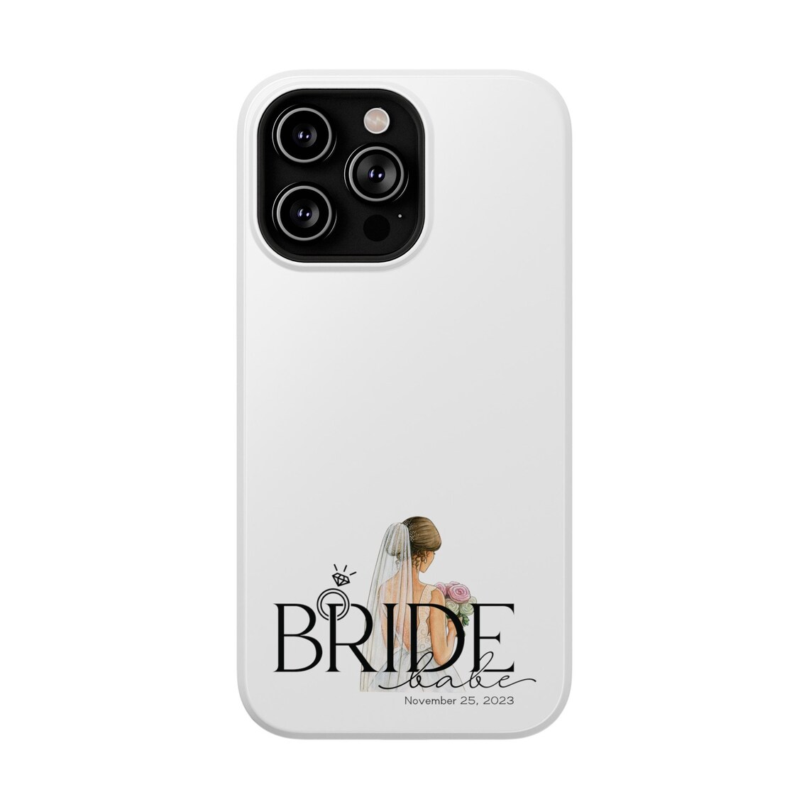 Bride to Be X iPhone Impact-resistant Case Custom Year of Wedding BRIDE ...