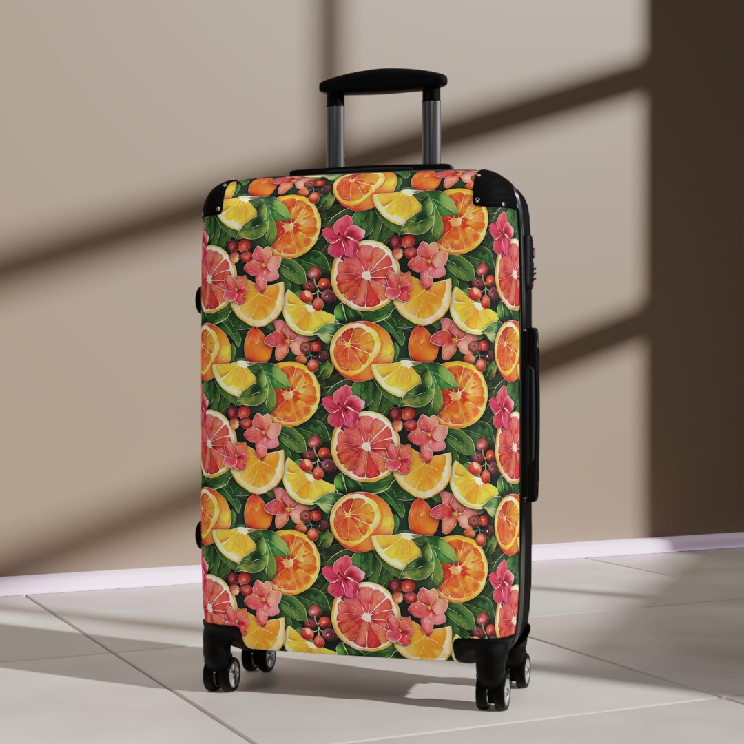 Tropical Fruit Suitcase, Carry on Luggage, Vacation Travel Gear, Hard Shell Travel Suitcase ...