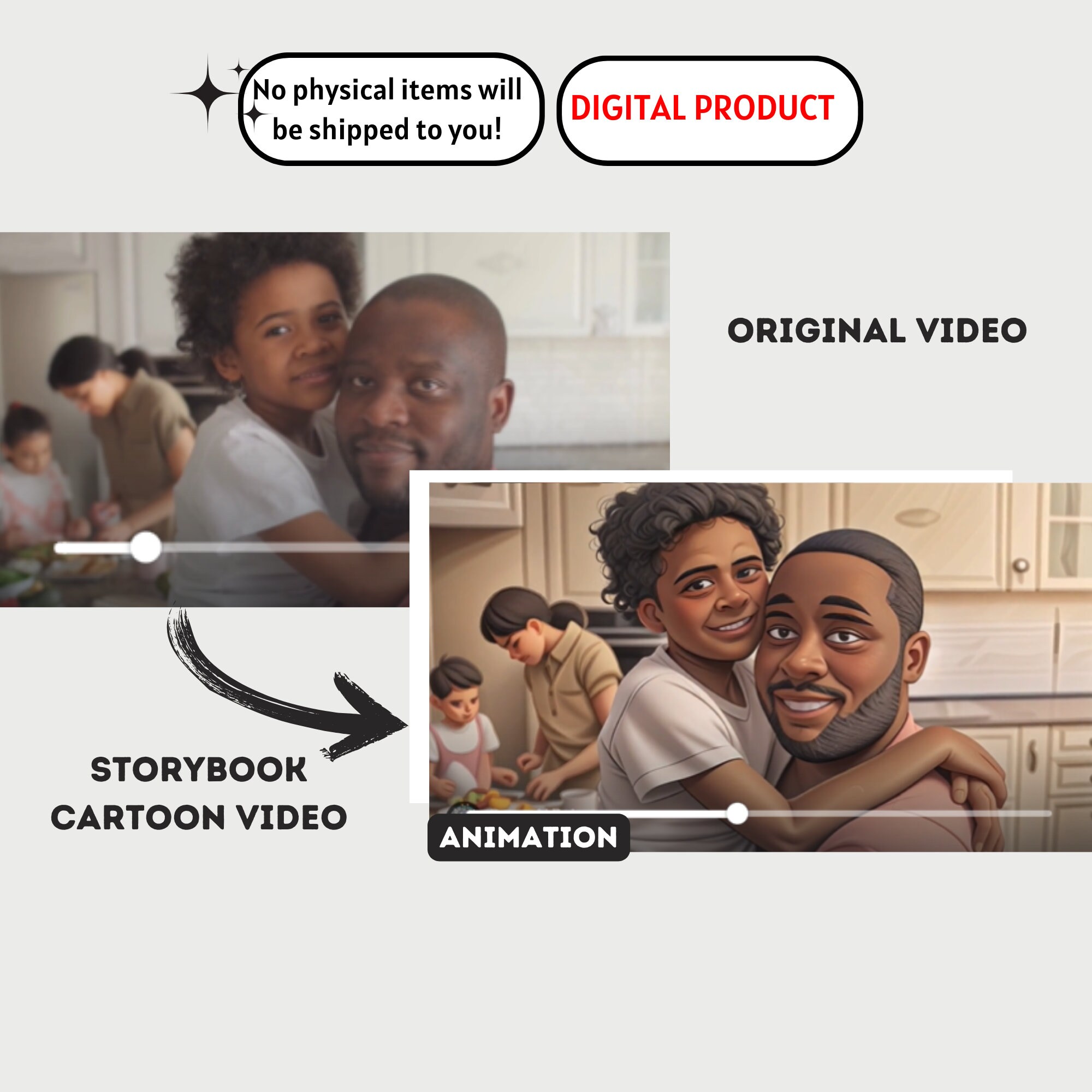 Custom Cartoon Portrait From Your Photos,personalized Cartoon Portrait ...