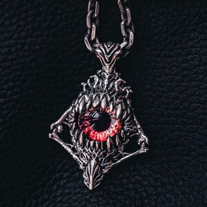 S925 Silver "evil Source" Demon Eye Pendant, Handmade Gothic Jewelry ...