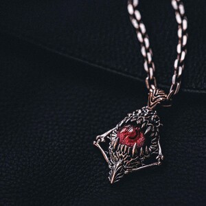S925 Silver "evil Source" Demon Eye Pendant, Handmade Gothic Jewelry ...