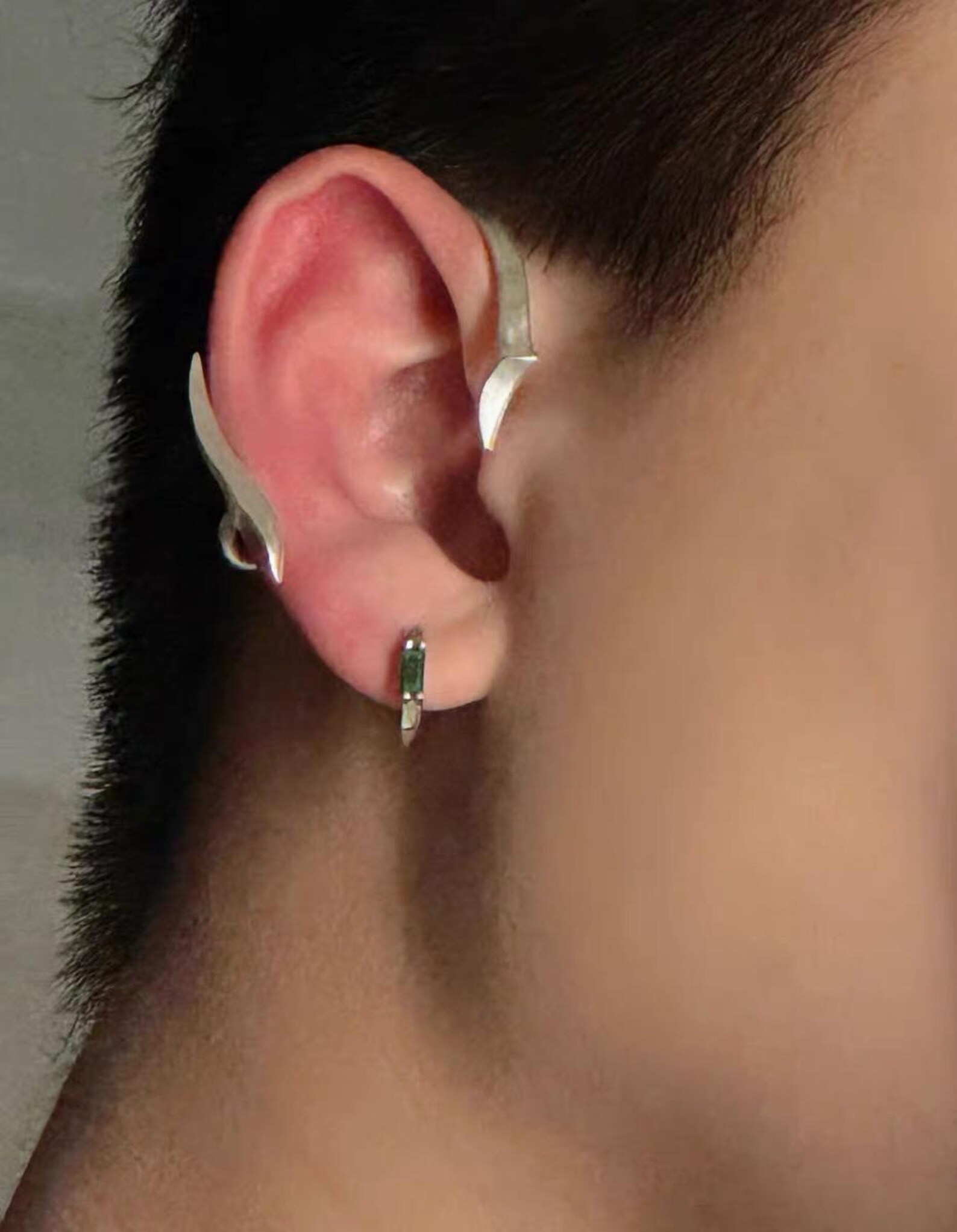 Cyberpunk Claw Ear Cuff, Futuristic S925 Silver Ear Wrap, Non-pierced ...