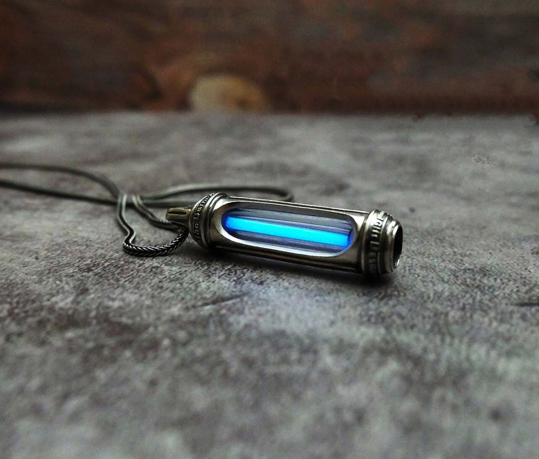 S925 Silver Luminous Beacon Pendant Necklace, Self Glowing Lighthouse ...