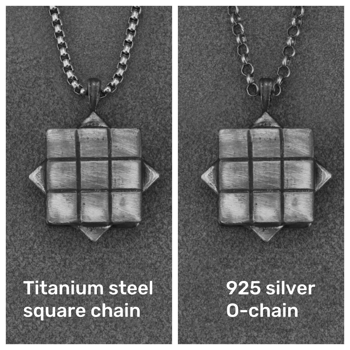 S999 Pure Silver Rubik's Cube Pendant Necklace, Handcrafted ...