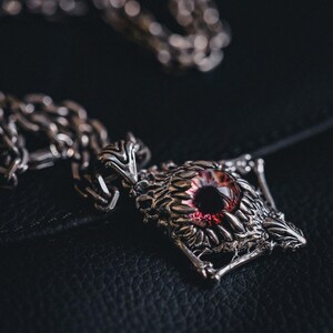 S925 Silver "evil Source" Demon Eye Pendant, Handmade Gothic Jewelry ...
