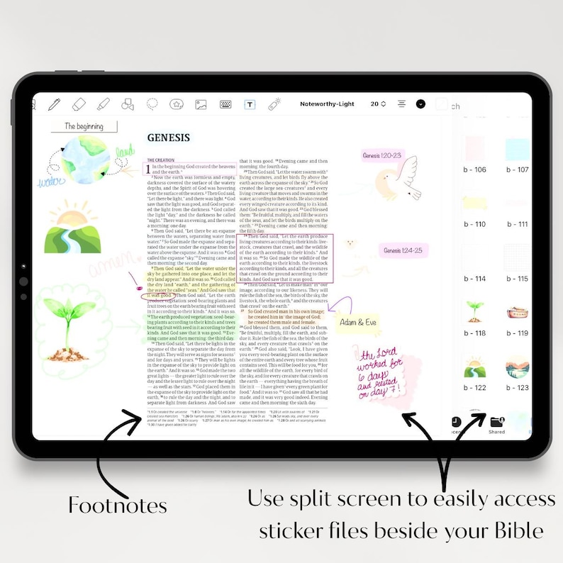 Digital Bible | Journaling + Note-taking | Over 100 Digital Stickers ...