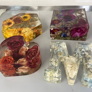Custom Floral Hexagon 7 Inch - Flower Preservation - Etsy