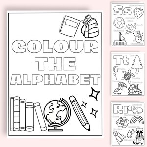 Alphabet Coloring Book Teacher Colouring Sheet Kid Color for Preschool ...